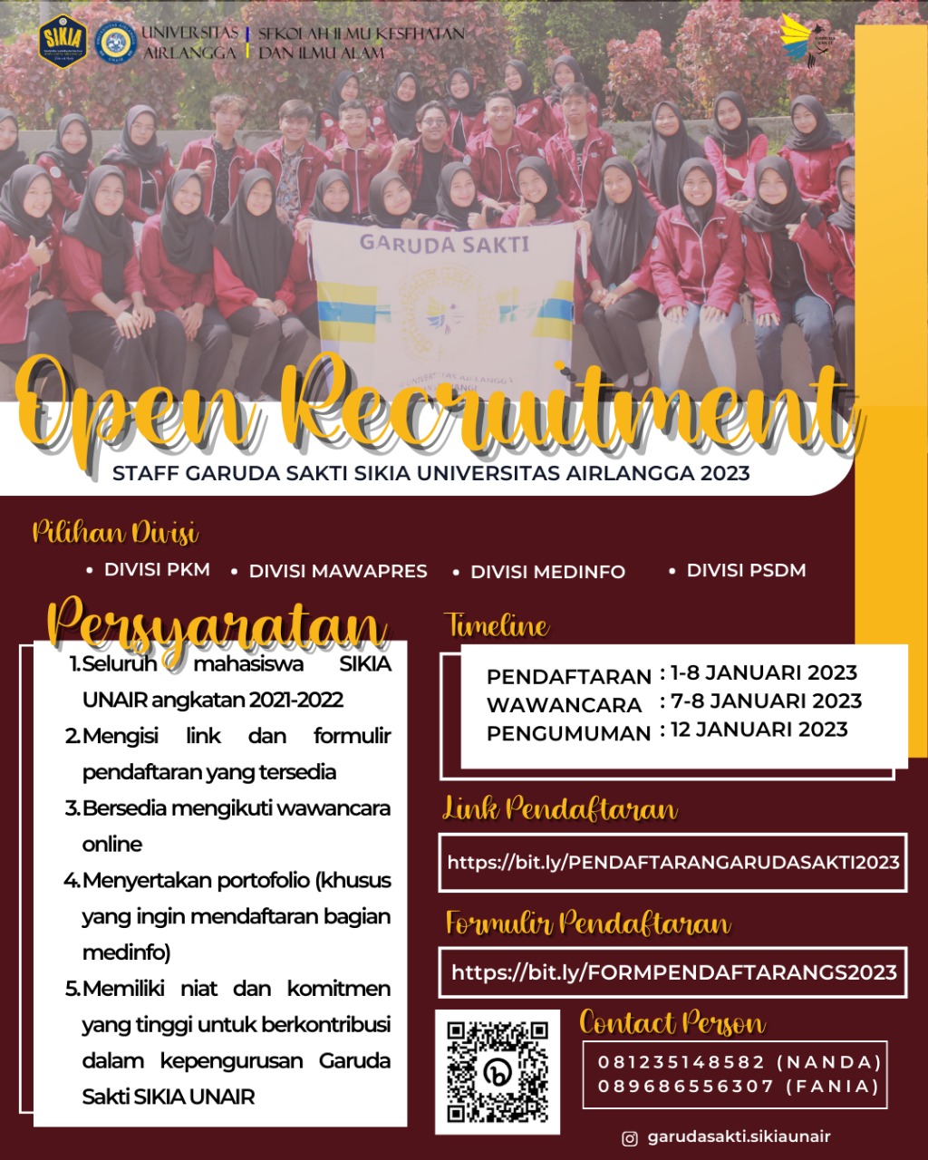 Open Recruitment Garuda Sakti 2023 - FIKKIA